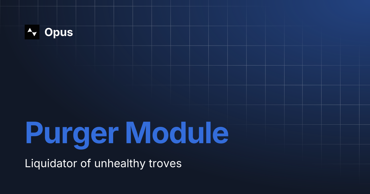 Purger Module | Opus