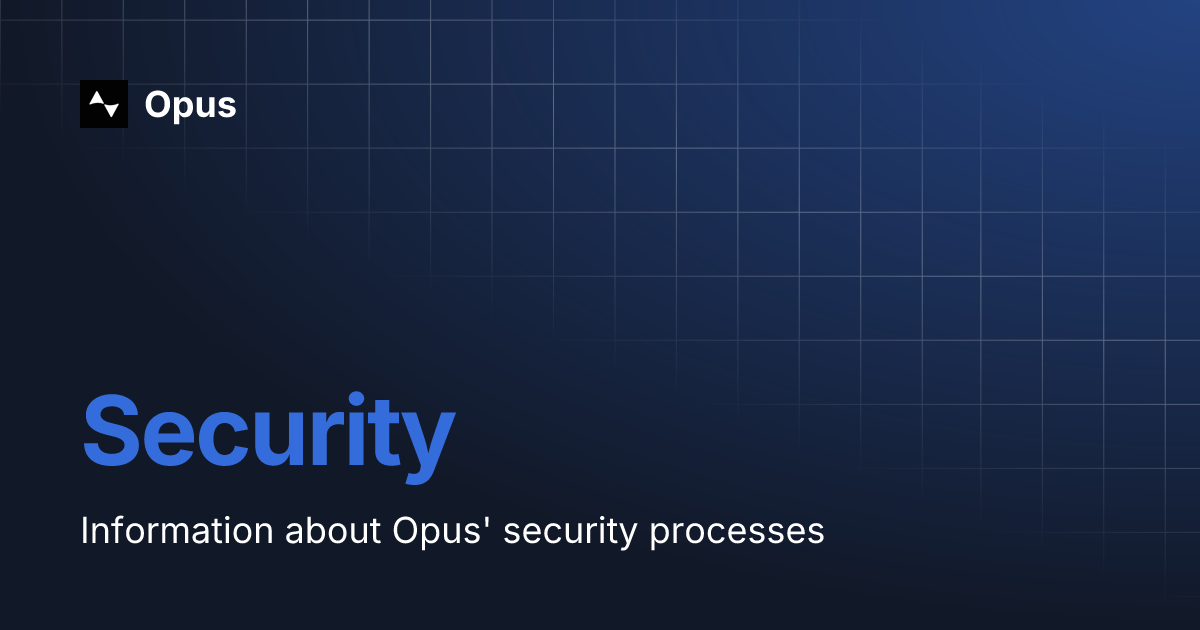 Security | Opus
